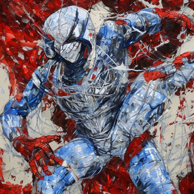 Blue red and white Spider-Man suit | OpenArt