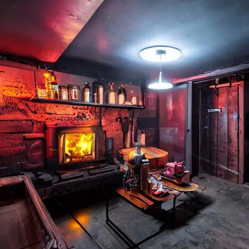 Breathtakingly detailed stylized Image of meth lab i... | OpenArt