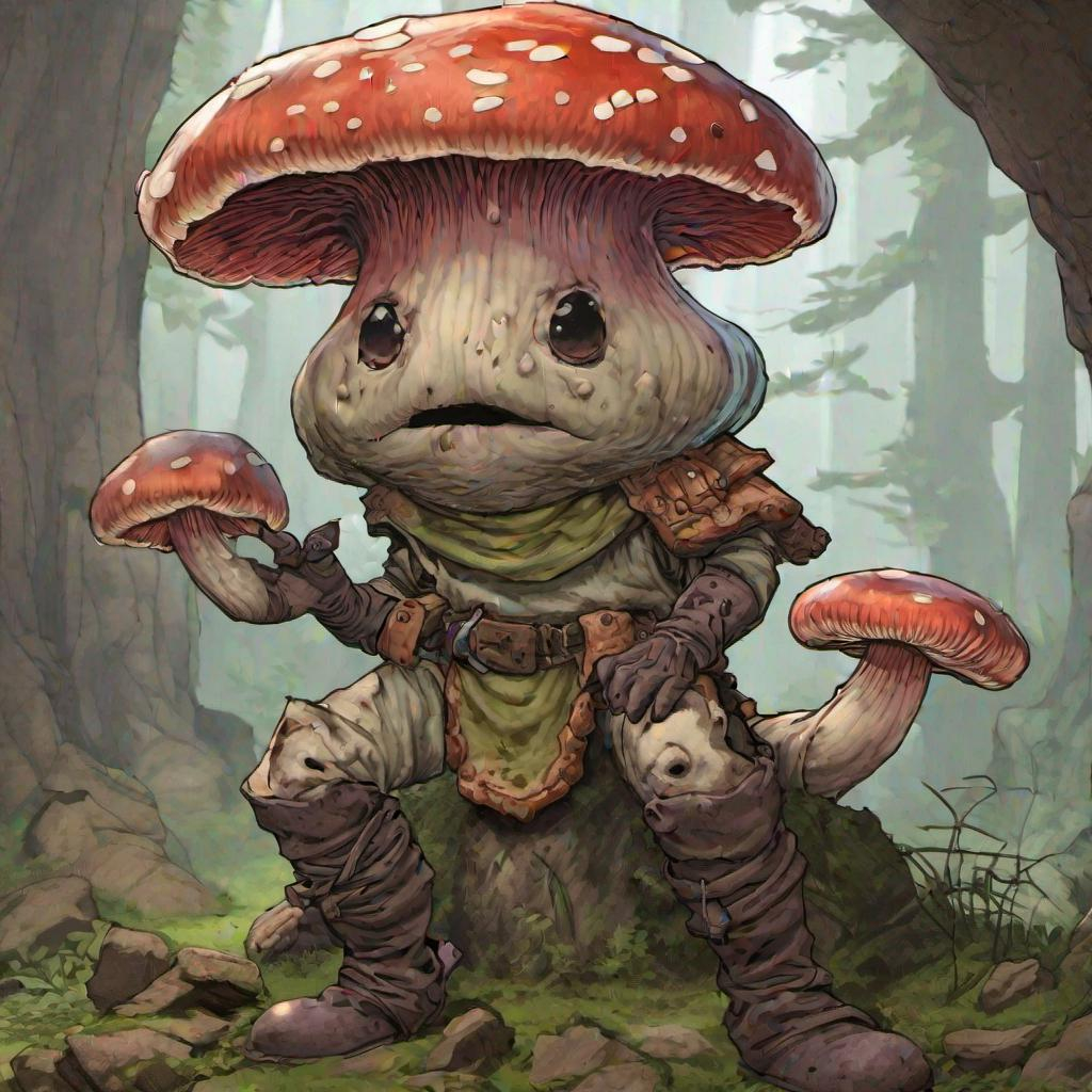 Dungeons and Dragons Male Mushroom Myconid Animated... | OpenArt