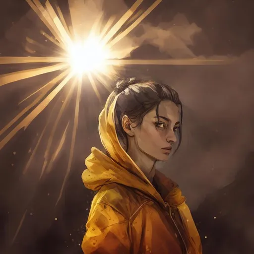 O ser alado desceu dos céus com um brilho ofuscante,... | OpenArt