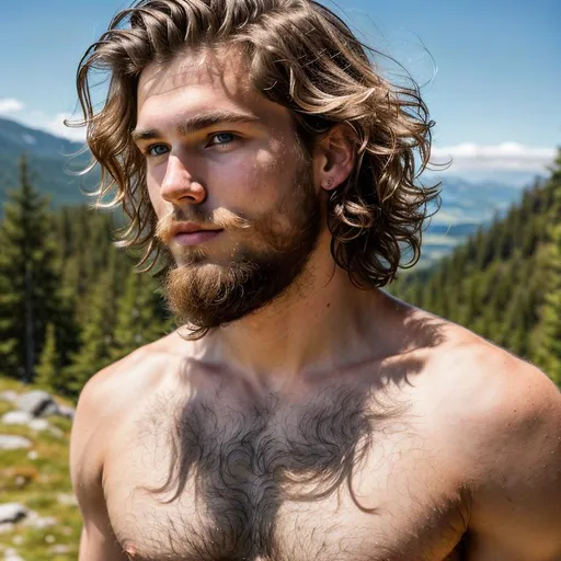 Close Up Photo Of Very Handsome 20 Year Old Nordic Openart