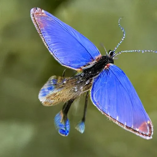 A rosy maple moth Sitting in its natural habitat pea... | OpenArt