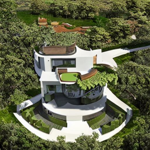 A villa infused in tree | OpenArt