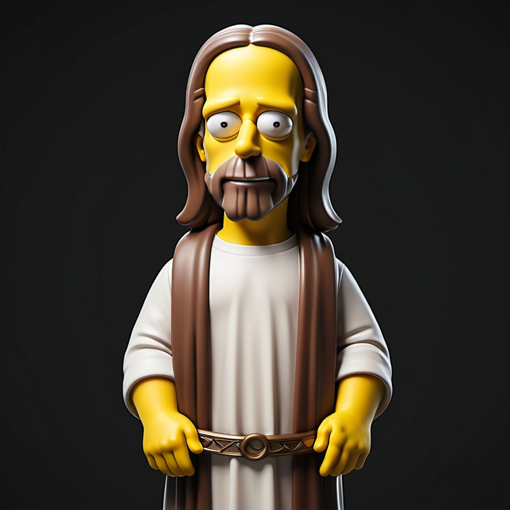 Jesus Christ as 3d Simpsons character