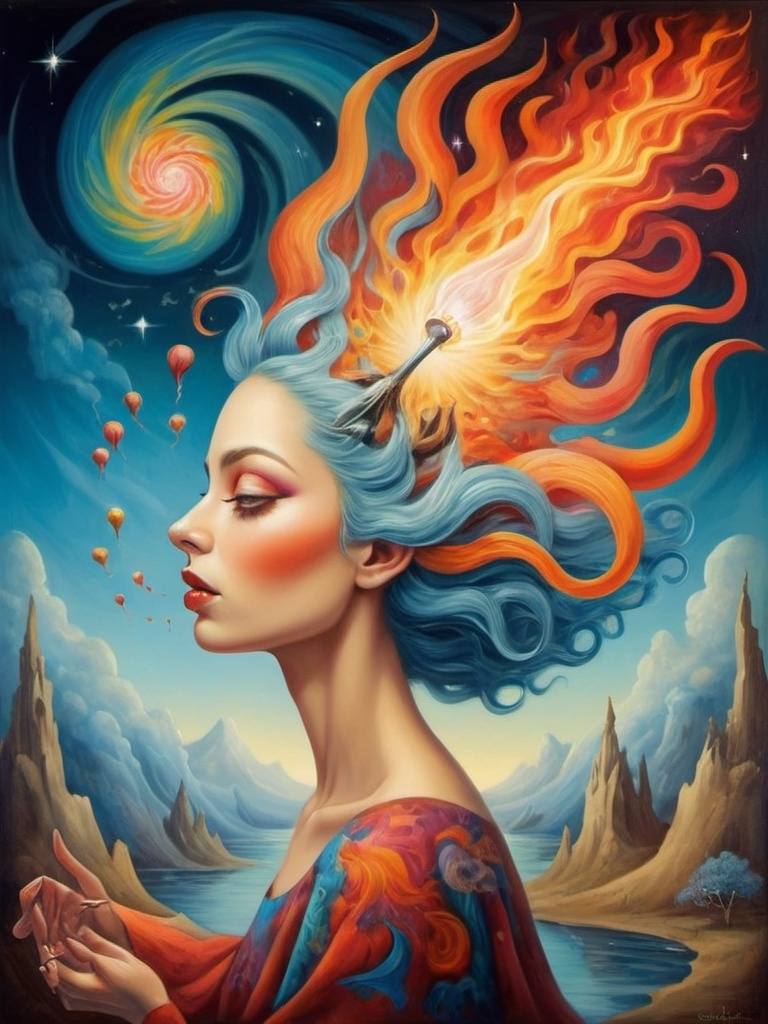 Art style of Salvadore Dahli. Surrealist art moveme...