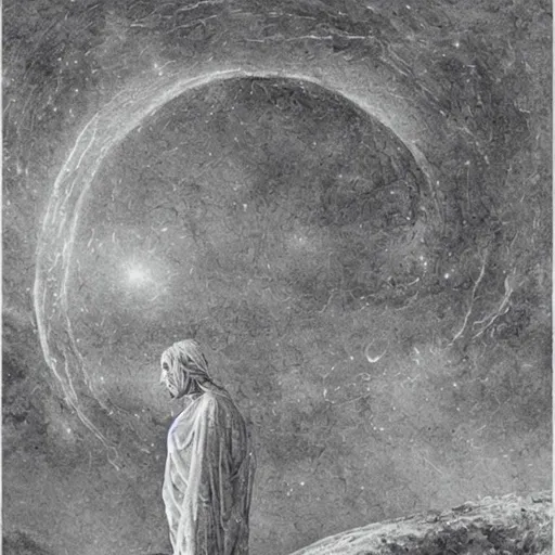 earth and people standing around it drawn | OpenArt