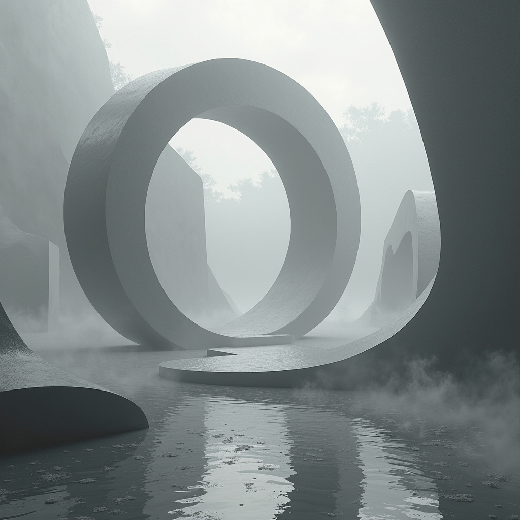 Intersecting planes forming impossible architecture...