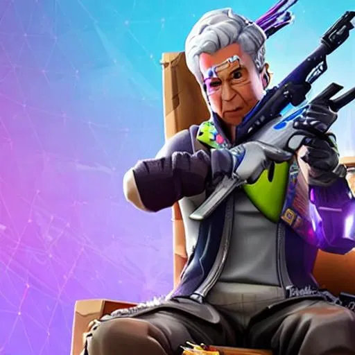 grandma plays fortnite