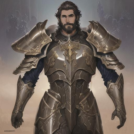 medium-length portrait of a male paladin with short... | OpenArt