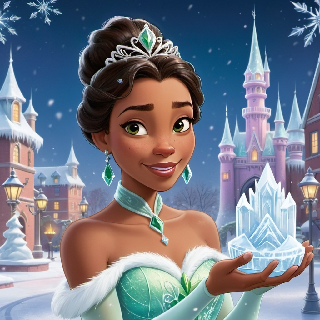 A captivating illustration of Tiana, the charming pr...