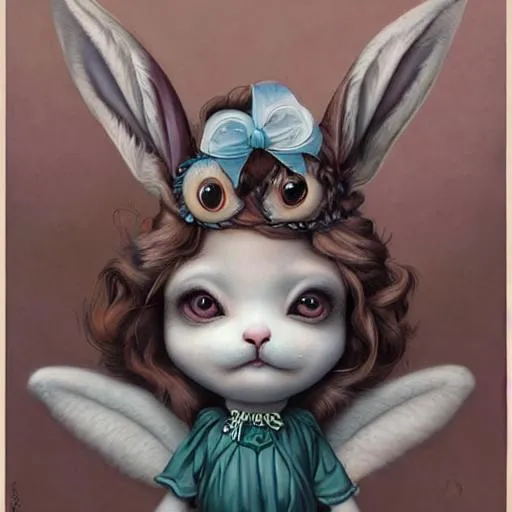 A Well-Dressed Bunny, by Mark Ryden and Dominic Murp... | OpenArt