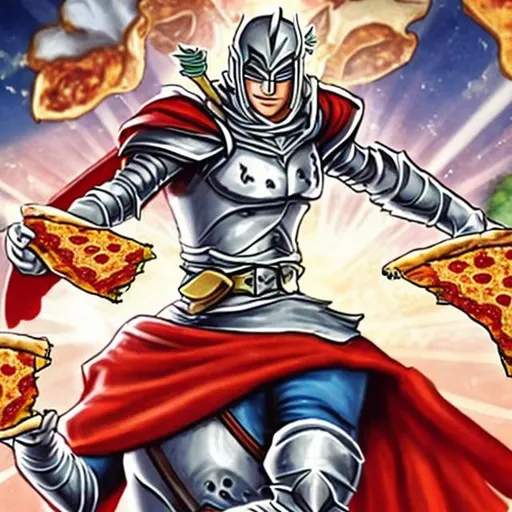 Pizza wizard pizza dark hood purple moonlight forest... | OpenArt