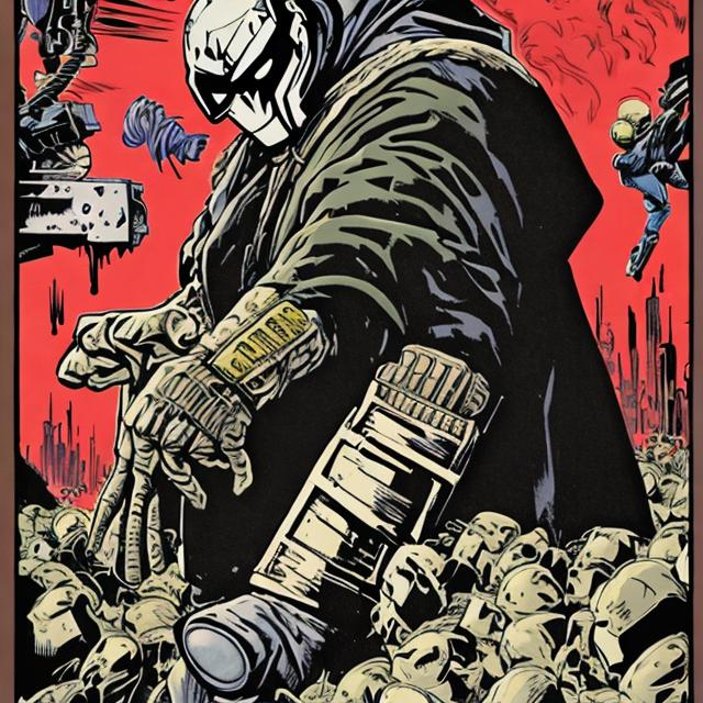 MF Doom hip hop comic book poster