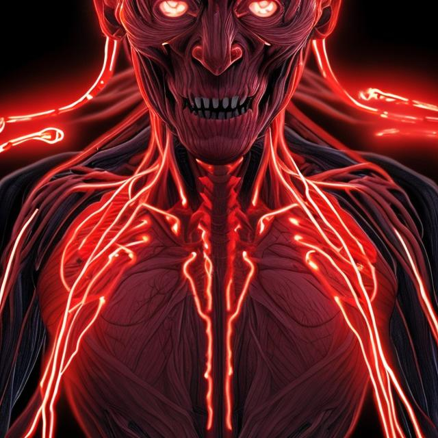 Draw a regular humanoid that has no skin but you can... | OpenArt