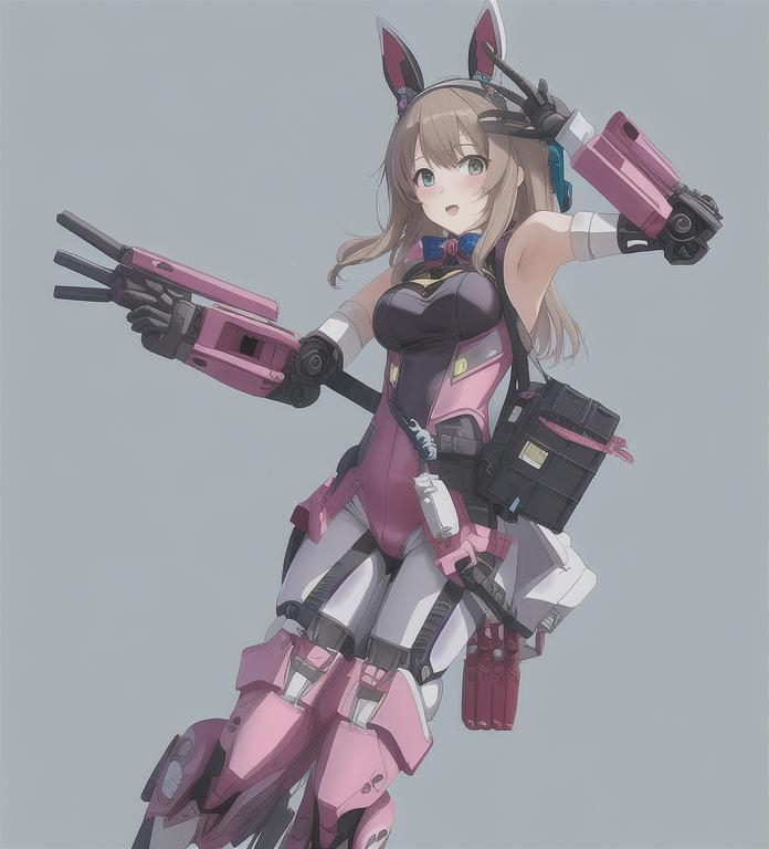 anime robot bunny girl, robot bunny body suit | OpenArt