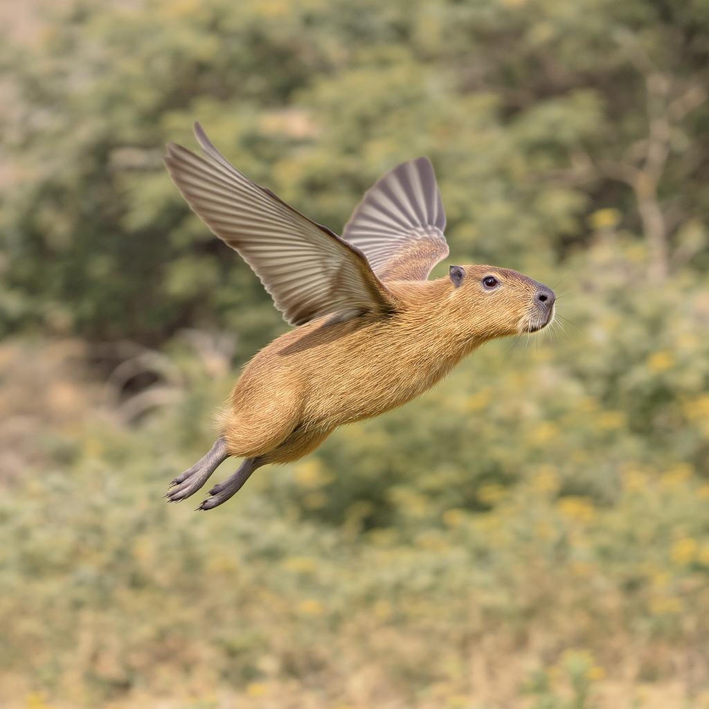 Flying capybara