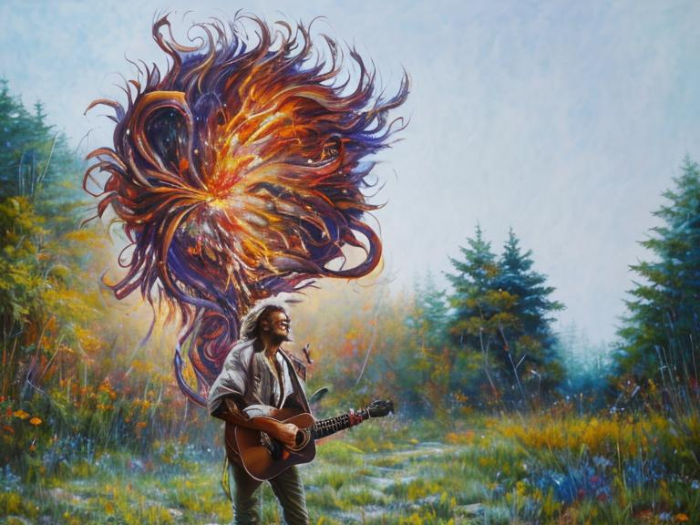 The painting captures the essence of the epic advent...