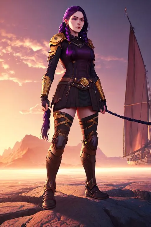 female android character, long grey hair, grey eyes,... | OpenArt