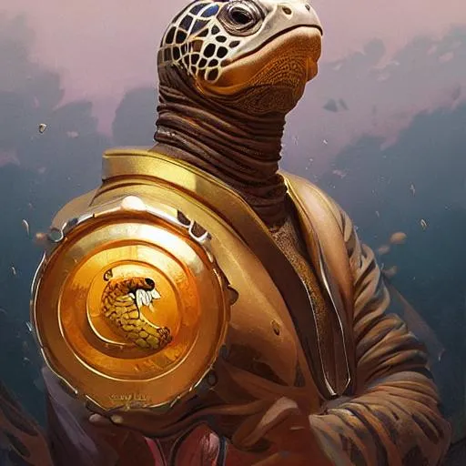 portrait of anthropomorphic kung fu sea turtle, digi... | OpenArt