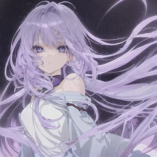 light blue light purple haired girl with beautiful e... | OpenArt