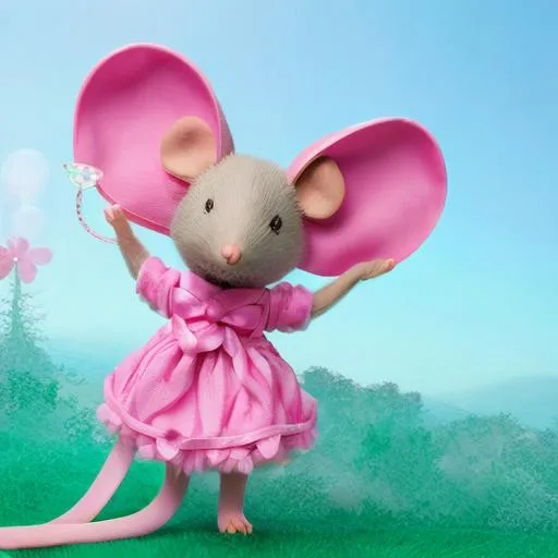 Pink mouse with wings | OpenArt
