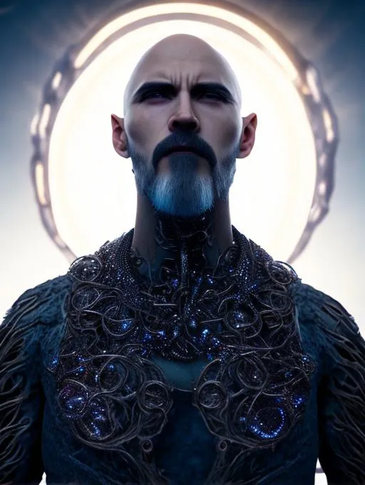 full body male character, bald with short beard, bea... | OpenArt