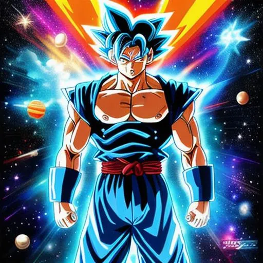 Ultra instinct goku in space | OpenArt