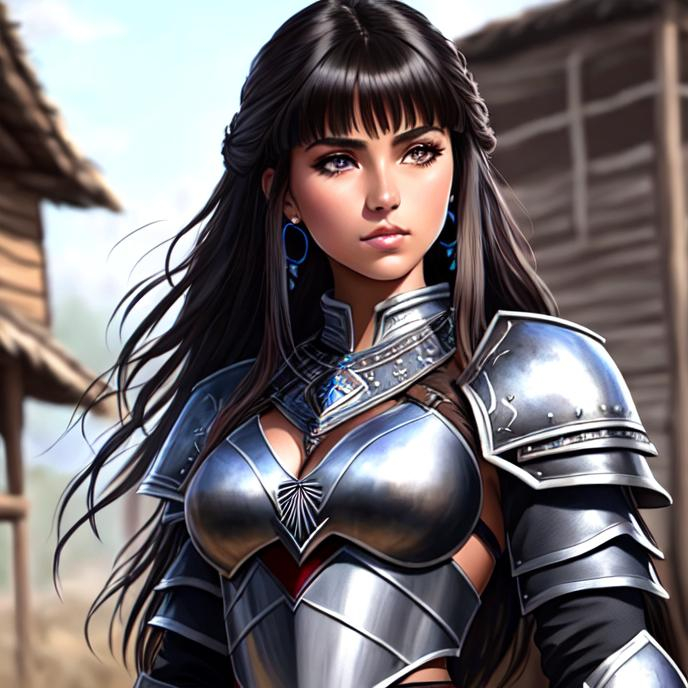 Isabela Merced, 17 years old, in outdoor villiage,... | OpenArt