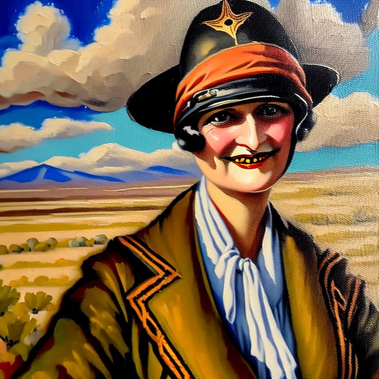 Fine oil painting of Frieda Lawrence Von Richthofen...