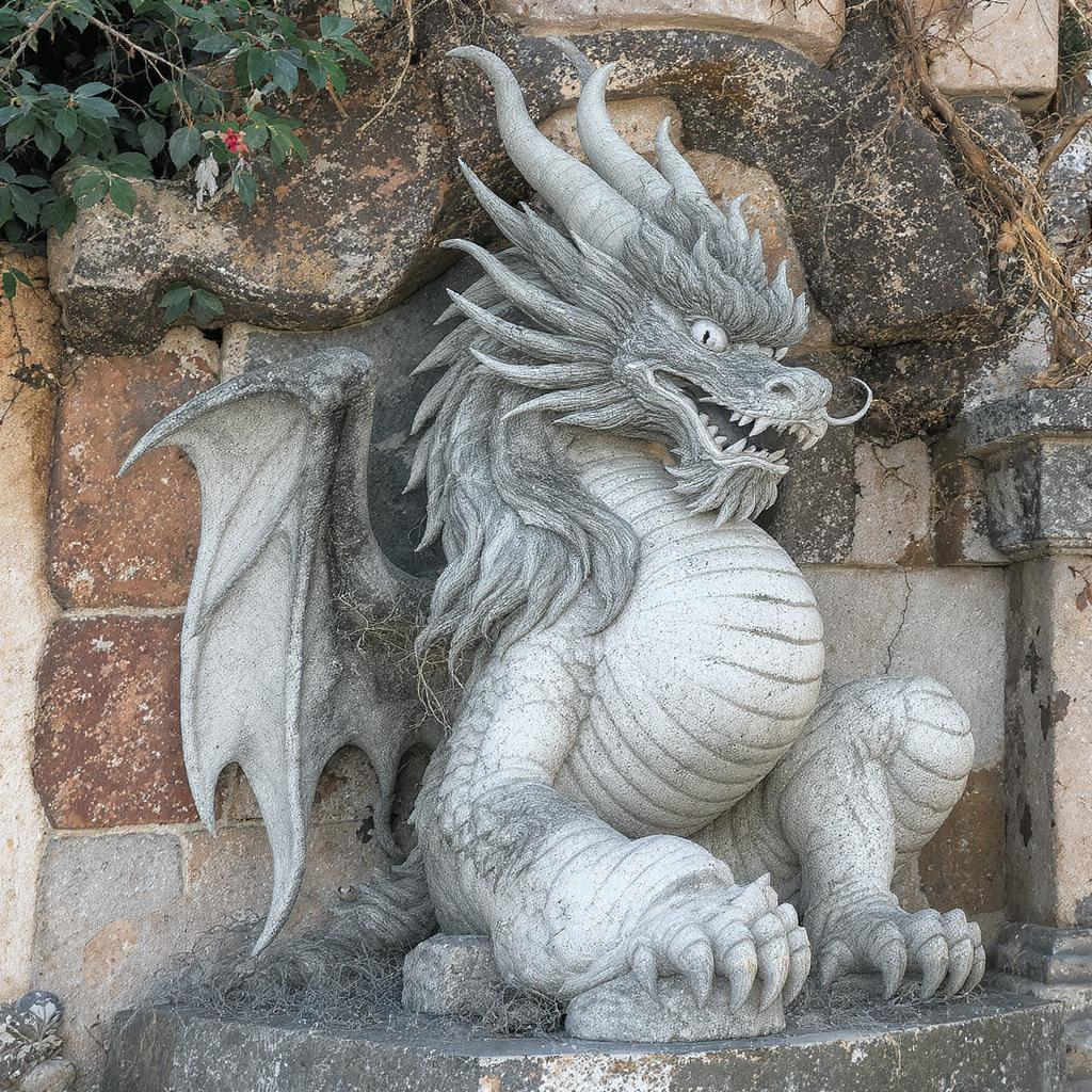 stone dragon that is not an statue