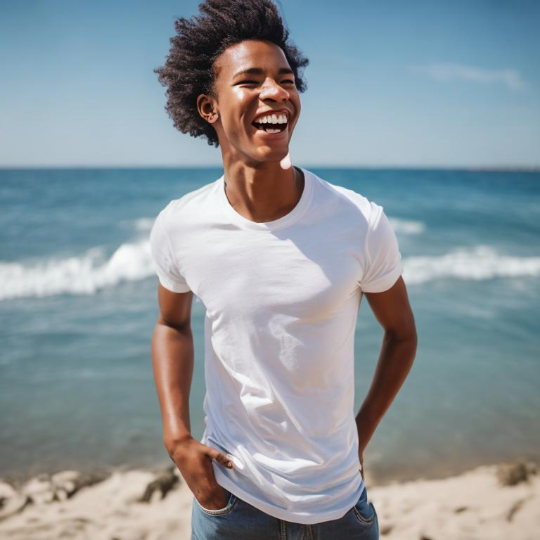 a young man, realistic, happy, full body, look on ca...