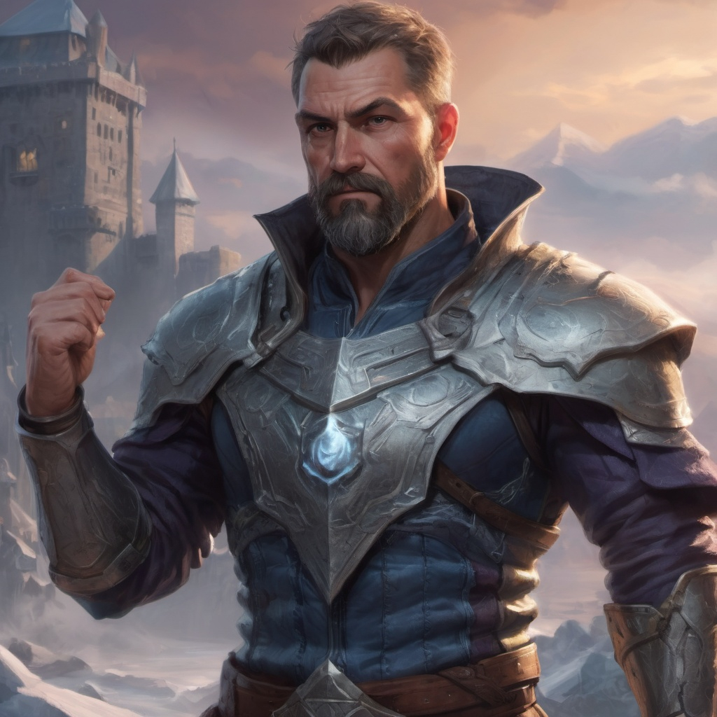 Male heavy-set 42-year old muscular noble large sorc...