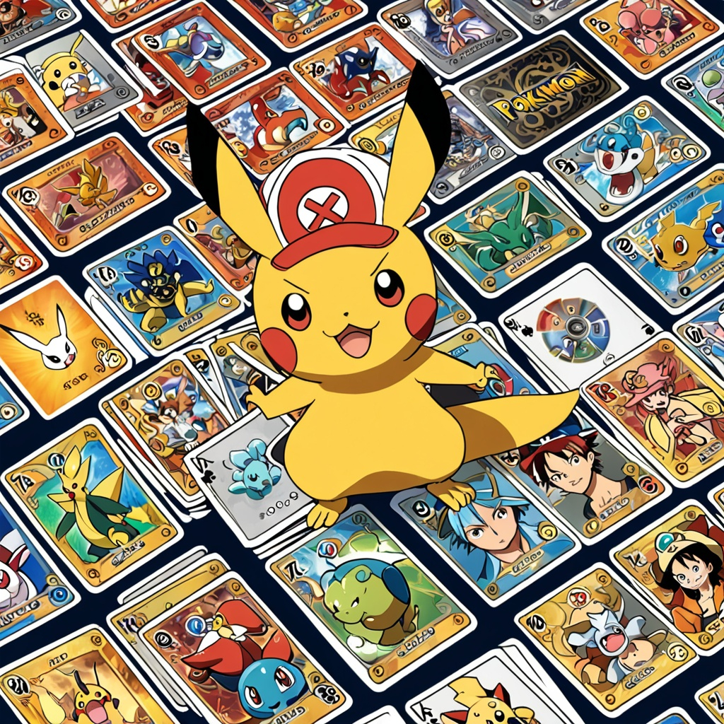 One piece, pokemon, card collector, anime, logo, car...