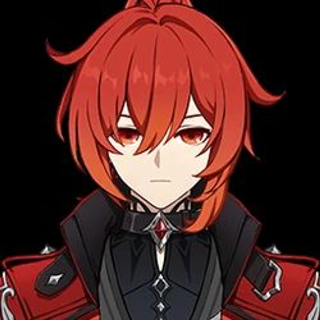 Diluc as a real person with longer eye lashes