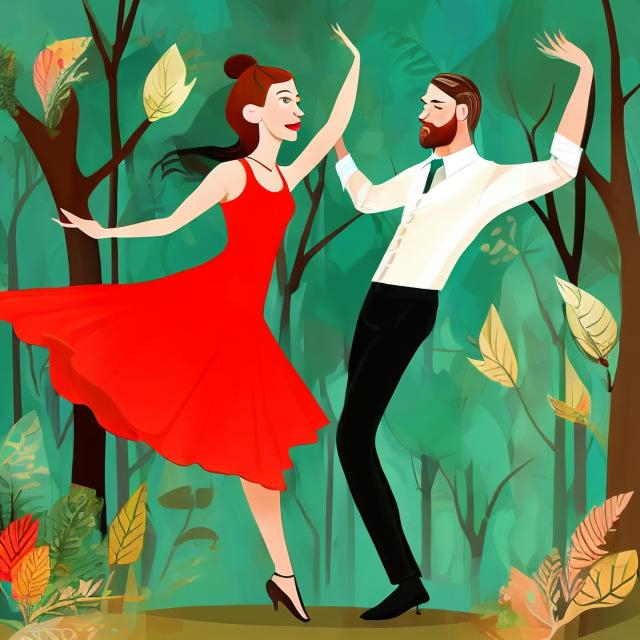 Pair of attractive fashionably dressed dancers, a sw... | OpenArt