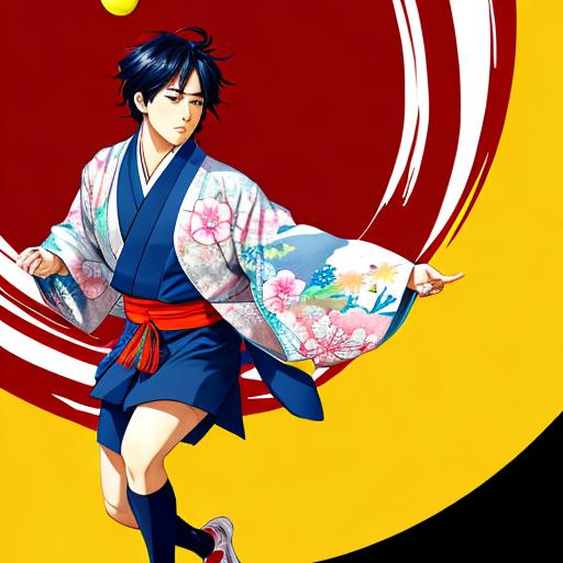 Digital sketch of a japanese young man with big eyes... | OpenArt