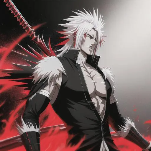 Bleach, Kenpachi mixed with Resurrection Ulquiorra,... | OpenArt