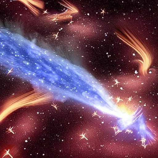3d realistic super nova exploding shooting stars | OpenArt