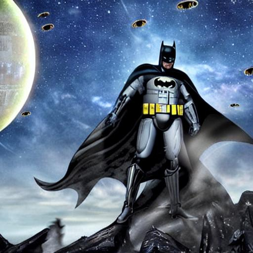 realistic batman in space, star wars themed, real, a... | OpenArt