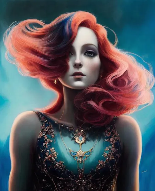 a close up portrait of An intergalactic beautiful em... | OpenArt