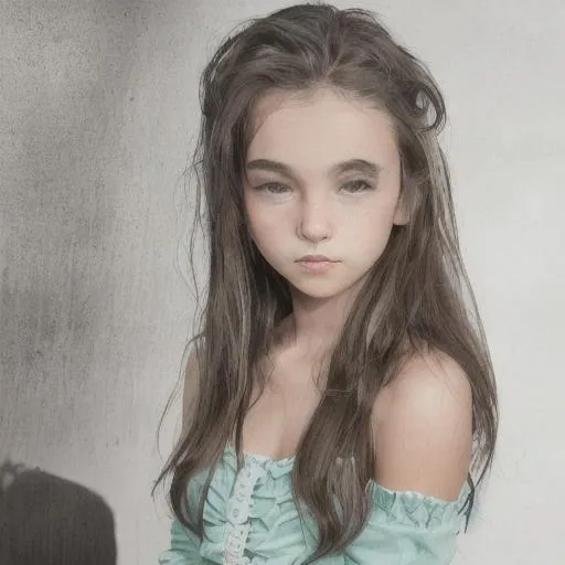 skinny, tanned 12 year old girl with 2c curvy long b...