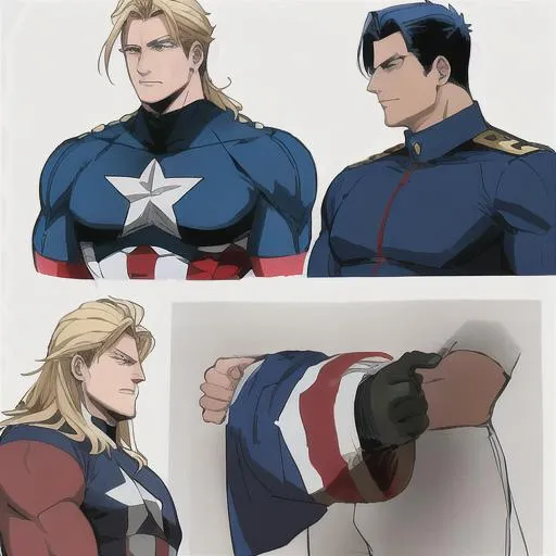 Captain Might combines the iconic visual elements of... | OpenArt