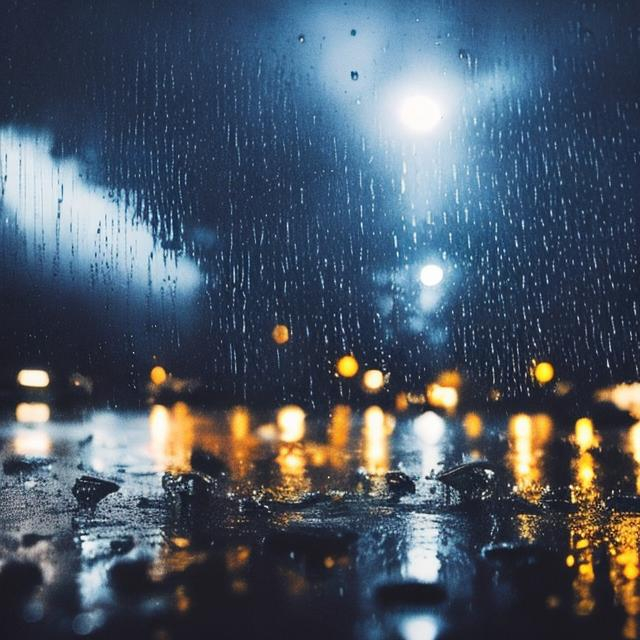 Evening time and start rain