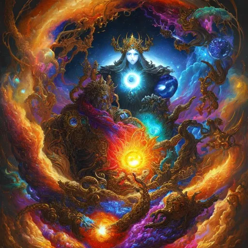 supreme being creating a universe with divine power... | OpenArt
