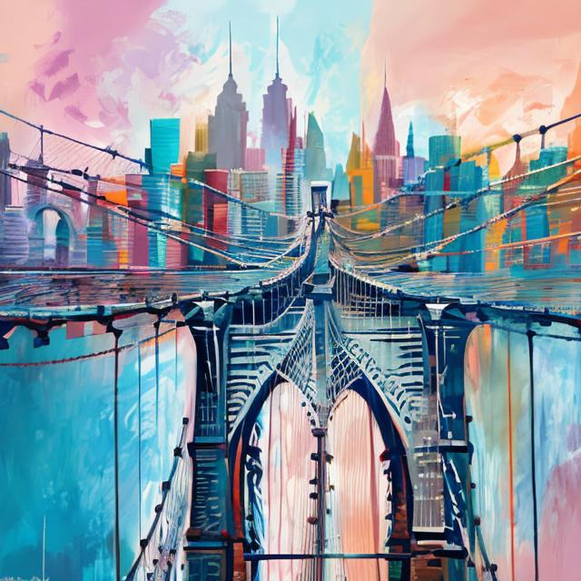 Abstracted Bridge Rhapsody: Paint an abstract expres... | OpenArt