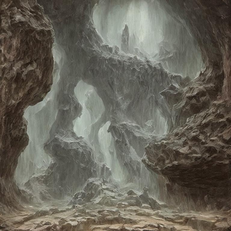 painting, creepy, alien cave | OpenArt