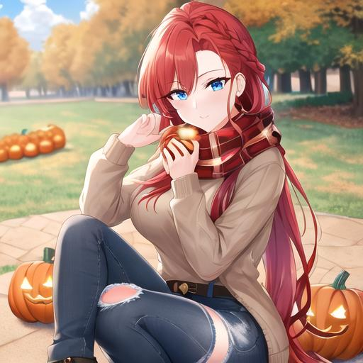 Haley 1female (braided red hair pulled back, lively... | OpenArt