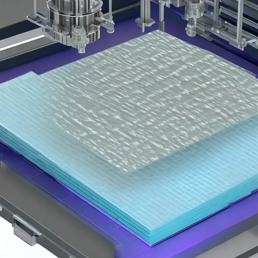 make a 3d image of atomic layer deposition process o...