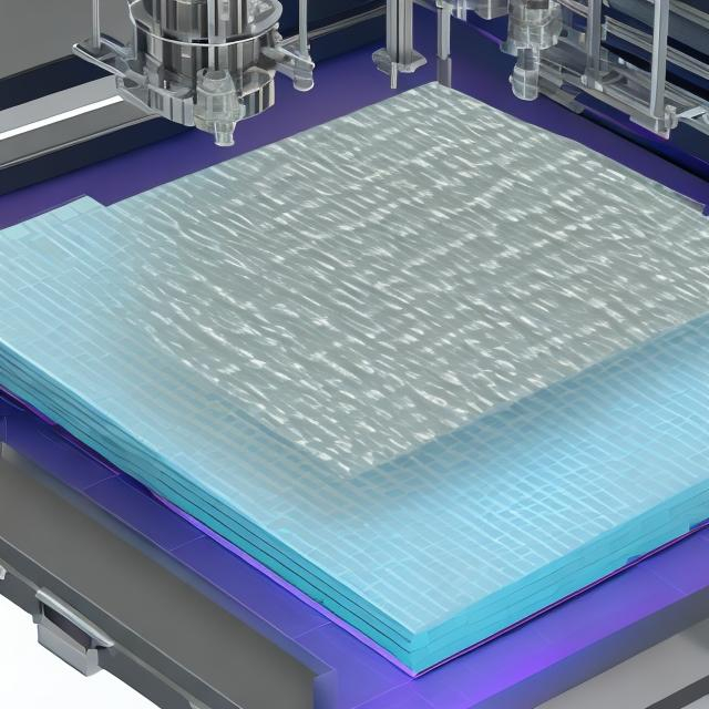 make a 3d image of atomic layer deposition process o...