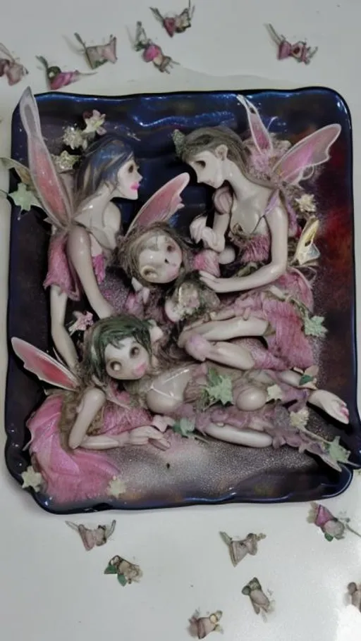 a plate of dead fairies